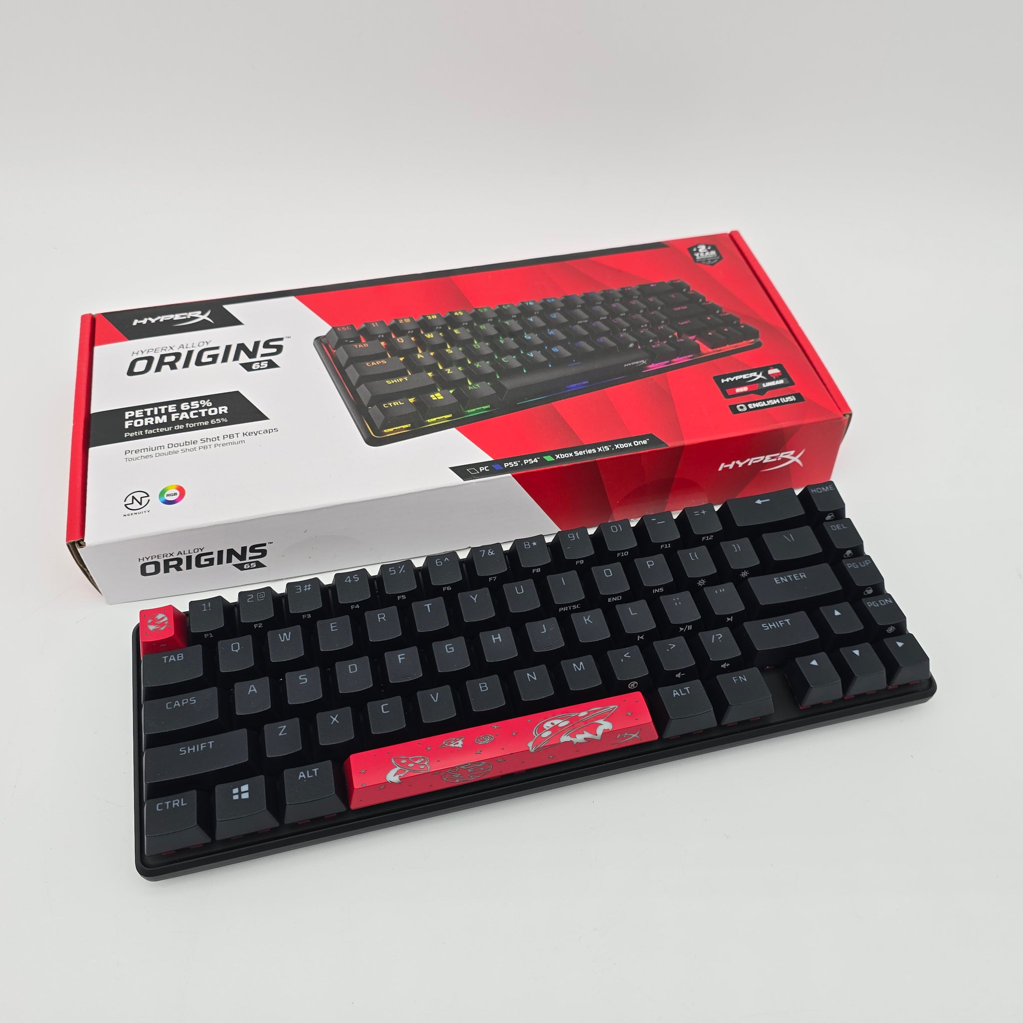 HyperX Alloy Origins 65 Mechanical Gaming Keyboard, RGB, Red Linear Sw ...