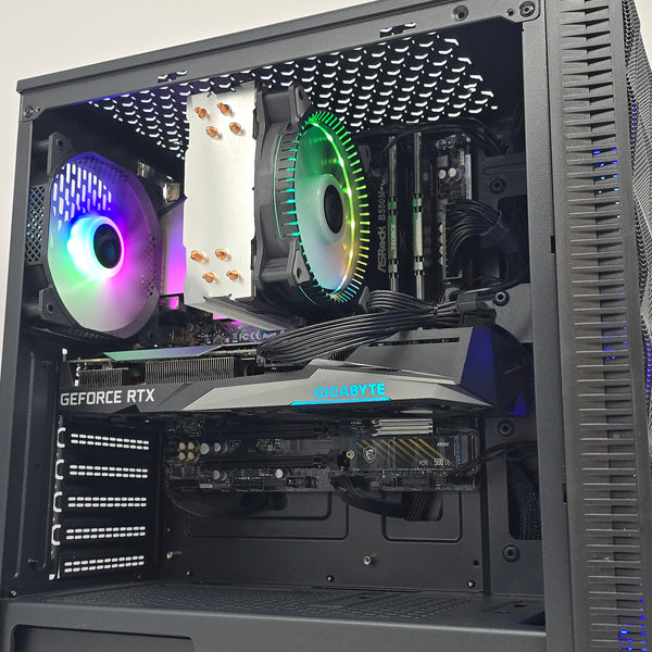 RTX 3060 12GB, Ryzen 5 5600G, 16GB DDR4, 500GB NVMe, Custom Black RGB ...