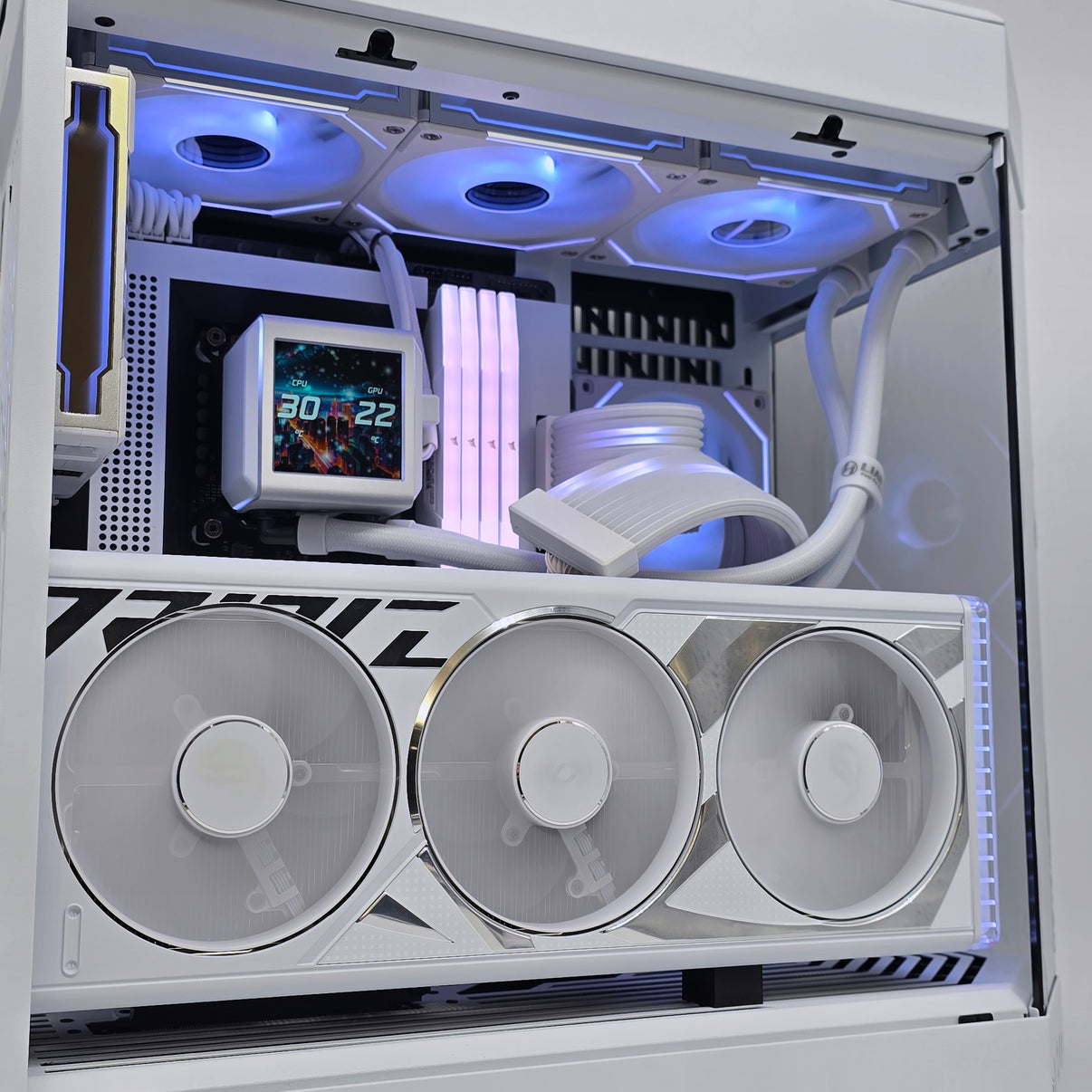 RTX 4090 ROG STRIX White, Intel i9-14900K, 64GB DDR5, Custom White Liq ...