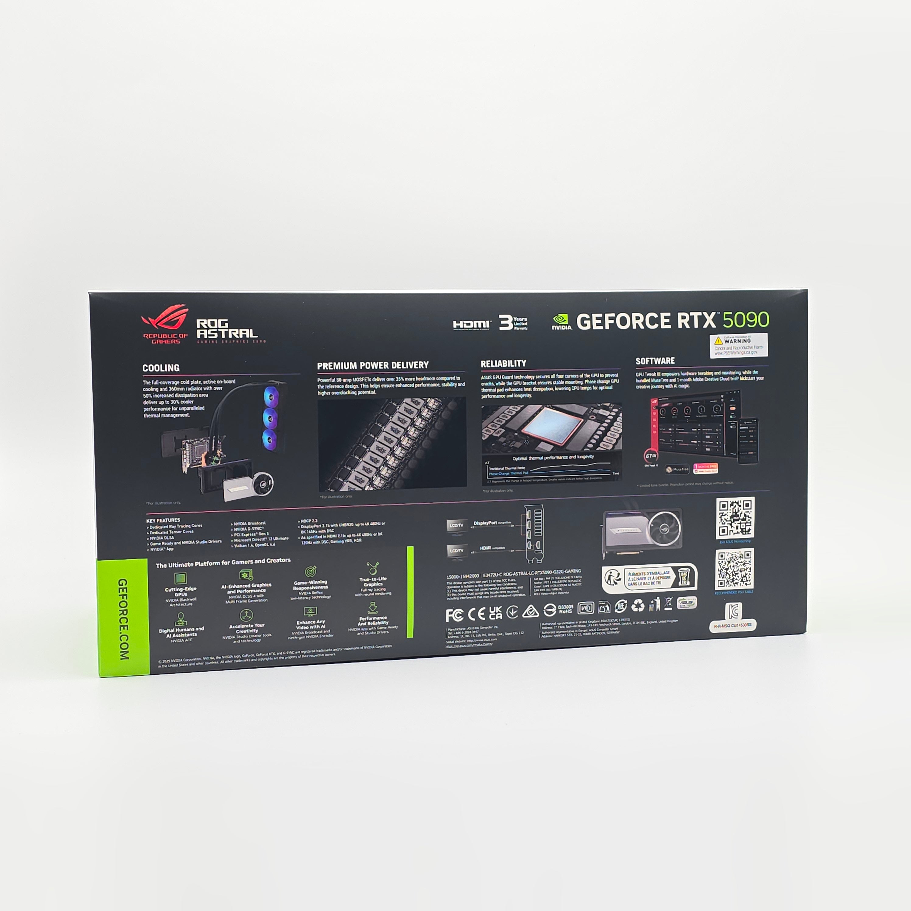 RTX 5090 ASUS ROG ASTRAL LC OC Liquid Cooled 32GB, NVIDIA Gaming Graph ...